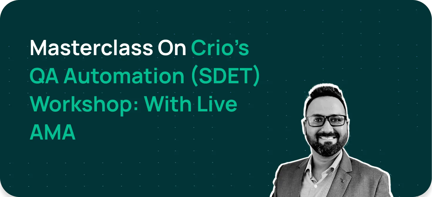 Register for QA Automation (SDET) Workshop: With Live AMA - Masterclass ...